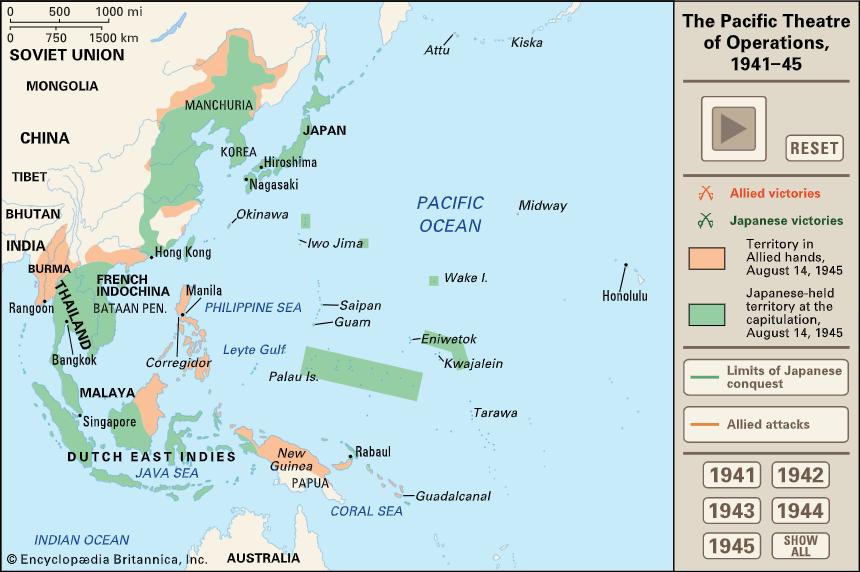 World War II: conflict that involved virtually every part of the world